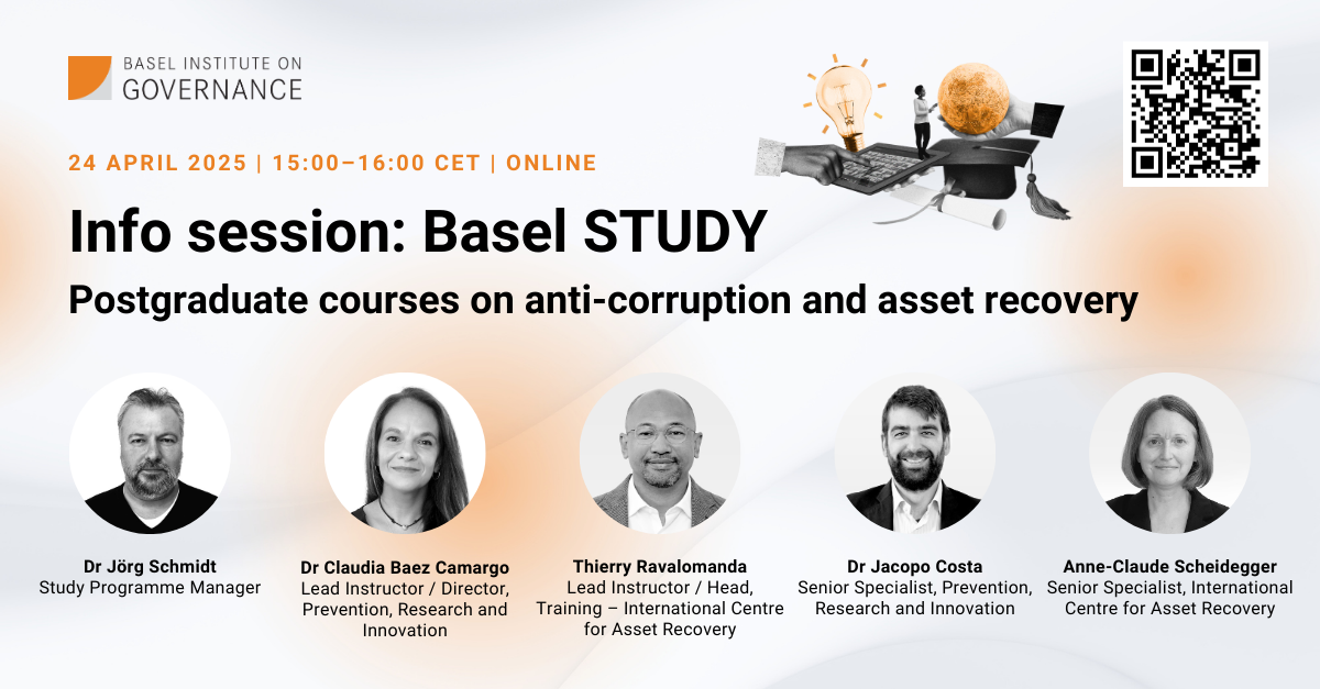 Basel STUDY information session | Basel Institute on Governance